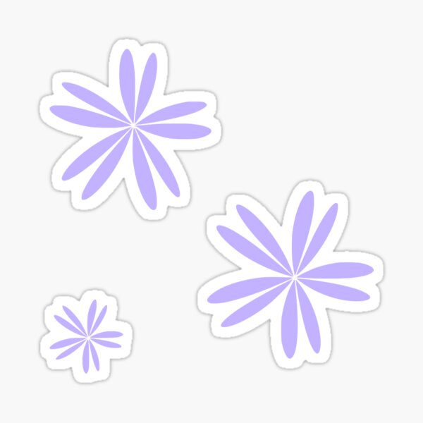"3 Little Light Purple Flowers" Sticker for Sale by nehariika | Redbubble
