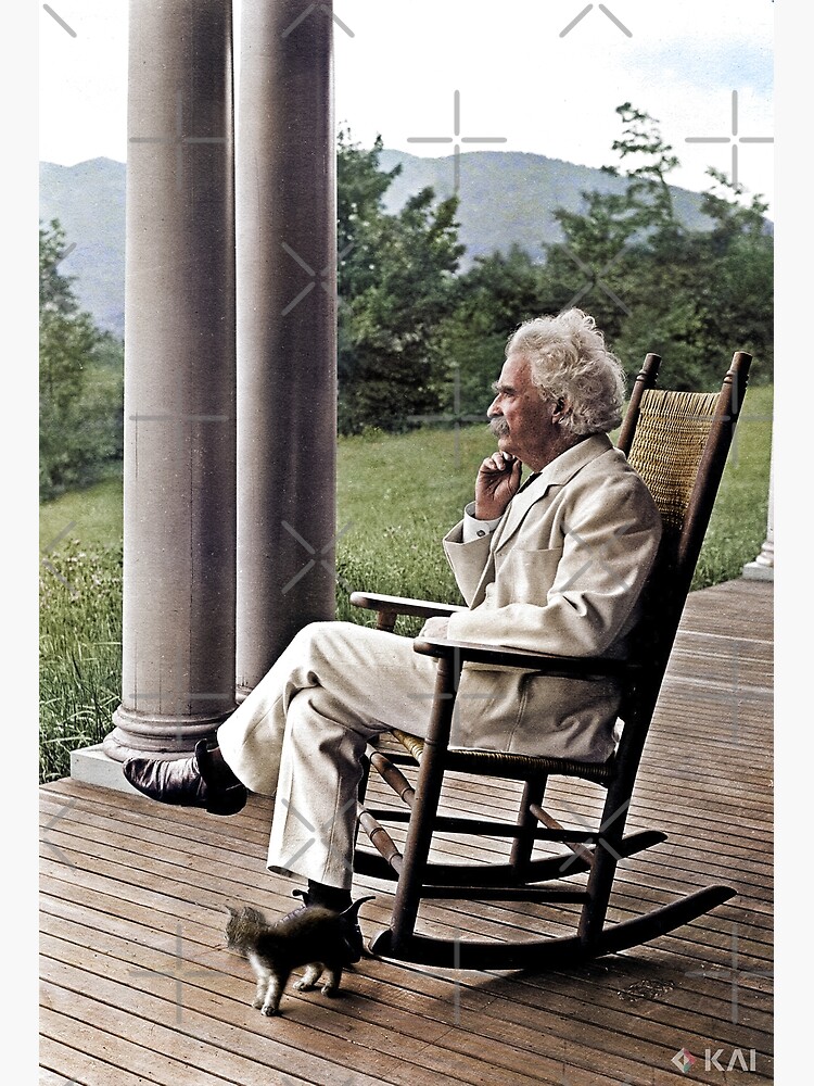 "Mark Twain 1906 colorized photo" Poster by KAI-Studio | Redbubble