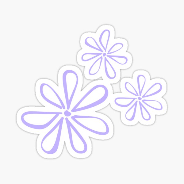 "Light Purple Flowers Stickers" Sticker for Sale by nehariika | Redbubble
