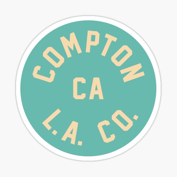 "Compton - LA - California" Sticker for Sale by JamesShannon | Redbubble