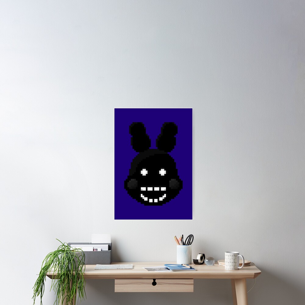 "Five Nights at Freddy's 2 - Pixel art - Shadow Bonnie" Poster by ...