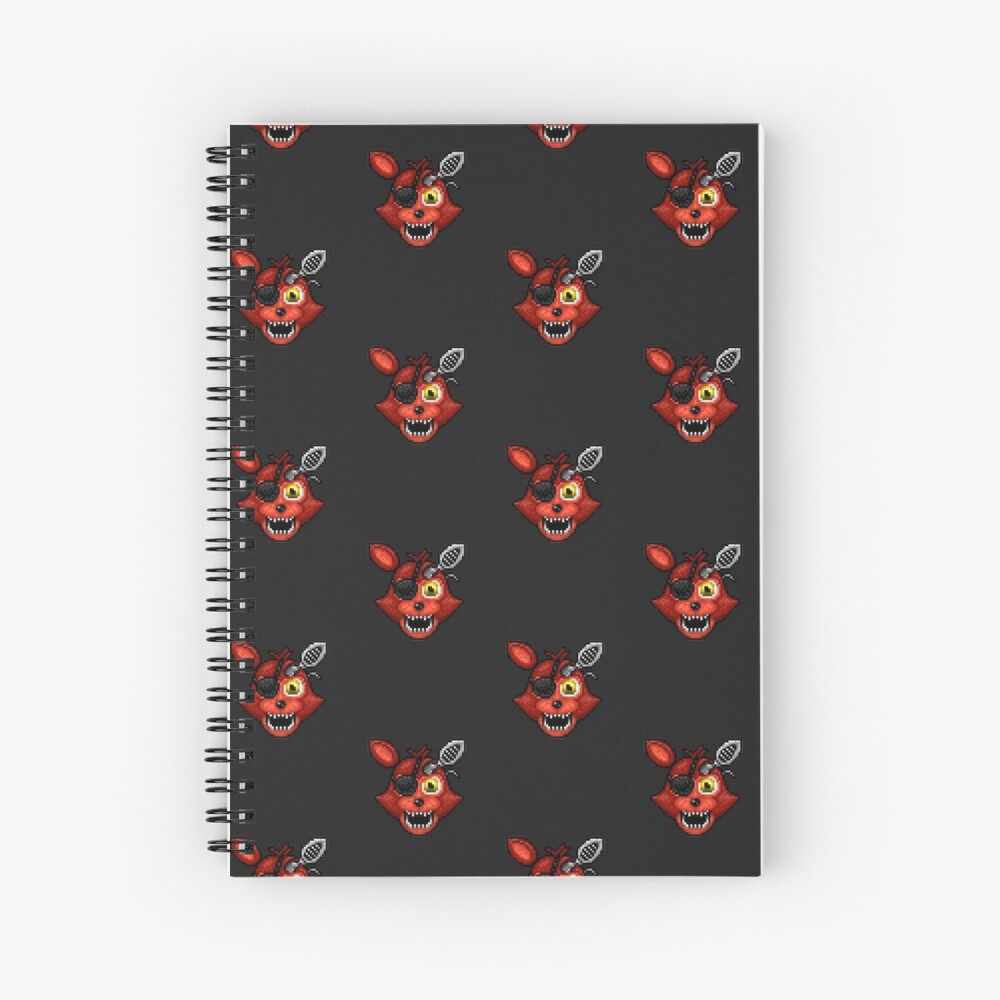 "Adventure Withered Foxy - FNAF World - Pixel Art" Spiral Notebook for ...