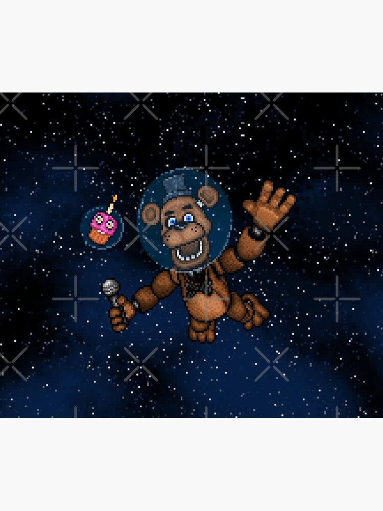 "Freddy Fazbear in Space! - FNAF Pixel art" Tapestry by GEEKsomniac ...