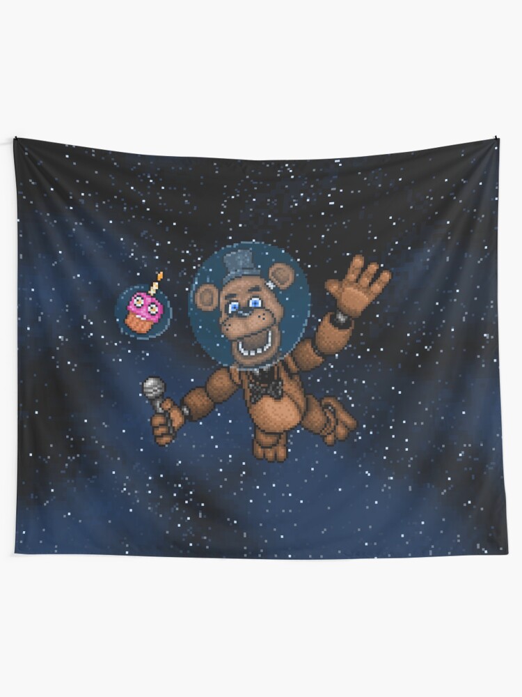 "Freddy Fazbear in Space! - FNAF Pixel art" Tapestry by GEEKsomniac ...