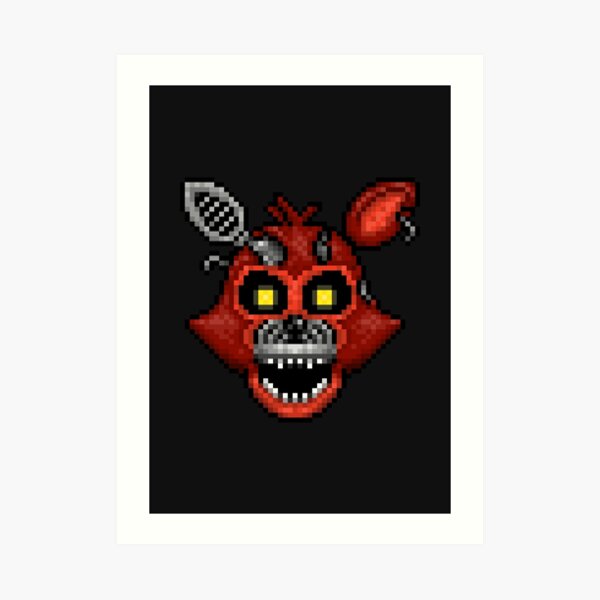 "Adventure Nightmare Foxy - FNAF World - Pixel Art" Art Print by ...