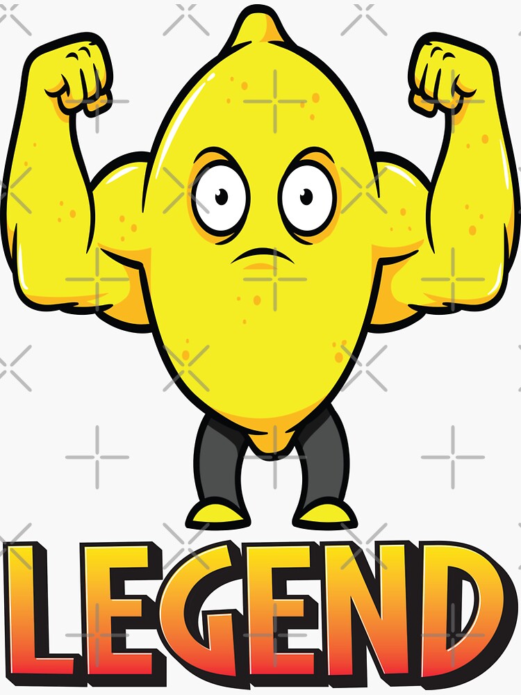 "Legend Jacked Lemon The Man The Myth The Powerlifter Lemon" Sticker by ...