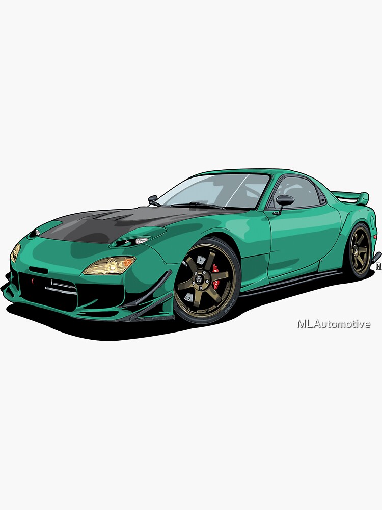 "RX7" Sticker for Sale by MLAutomotive | Redbubble