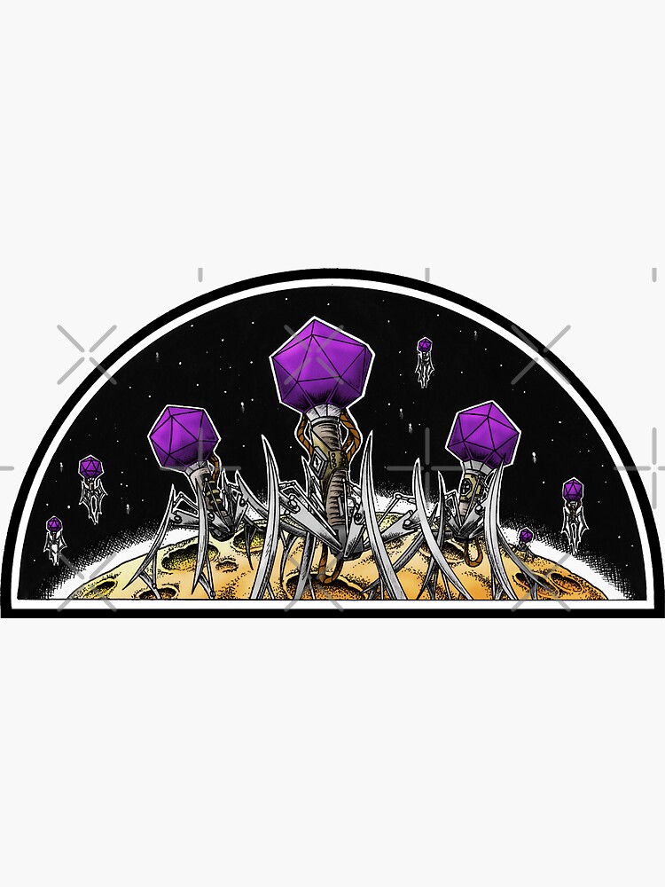 "Robotic phages" Sticker by workshoppery | Redbubble
