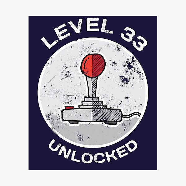 "Level 33 Unlocked Video Game - 33 Year Old 1986 - Vintage 33th ...