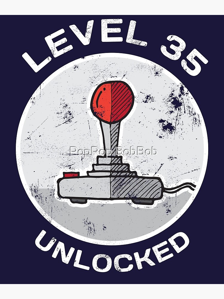 "Level 35 Unlocked Video Game - 35 Year Old 1984 - Vintage 35th ...