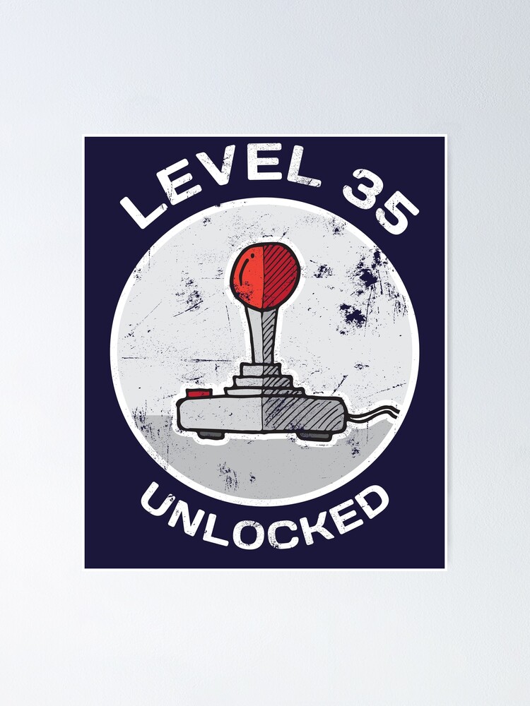 "Level 35 Unlocked Video Game - 35 Year Old 1984 - Vintage 35th ...