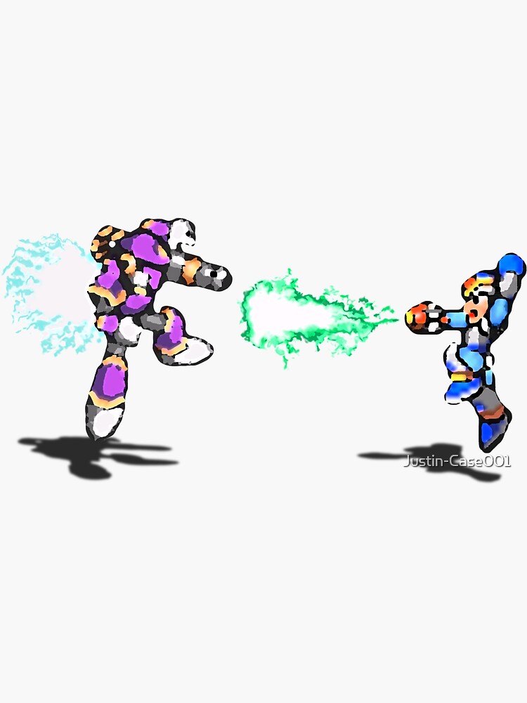 "Mega Man X vs. Vile" Sticker for Sale by Justin-Case001 | Redbubble