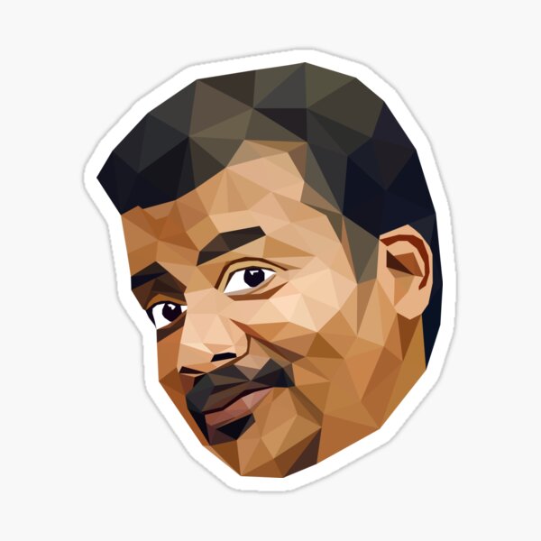 "Neil deGrasse Tyson low poly art" Sticker by kingswag | Redbubble