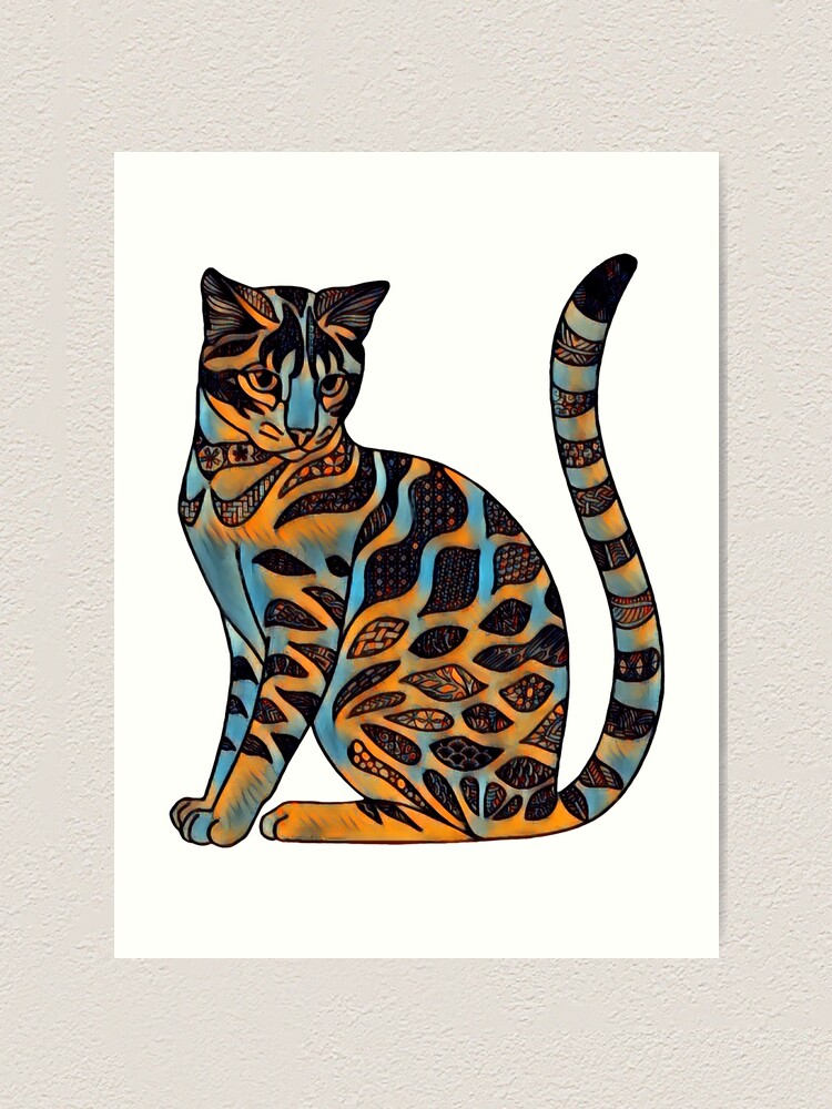"Fauvist Cat" Art Print for Sale by Hareguizer | Redbubble
