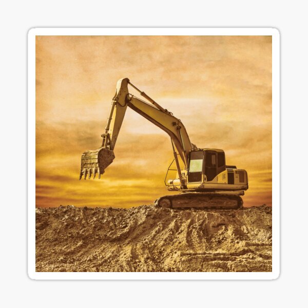 "Excavator" Sticker for Sale by TastefulDesigns | Redbubble