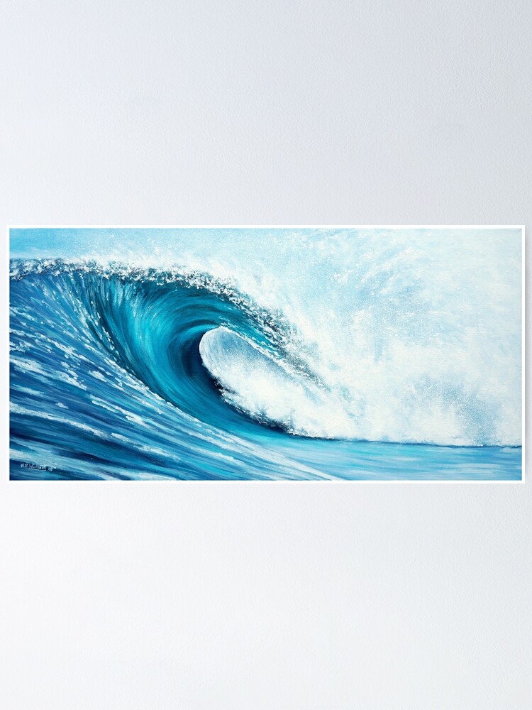 "Big Wave Big Surf" Poster for Sale by Markwoollacott | Redbubble