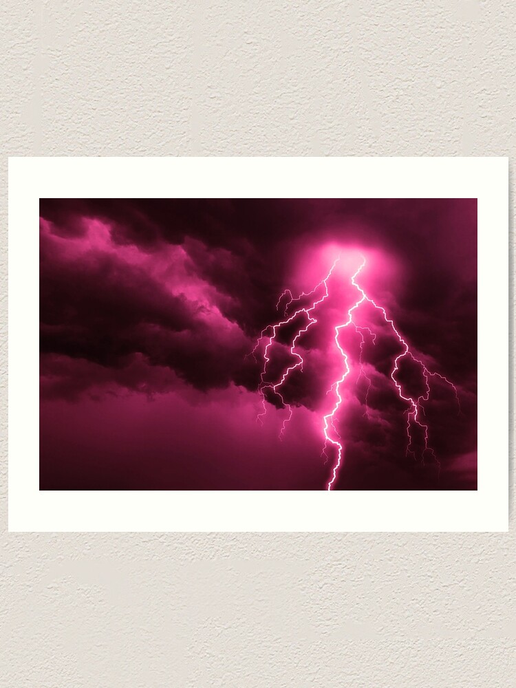 "Pink lightning" Art Print for Sale by jjwallace666 | Redbubble