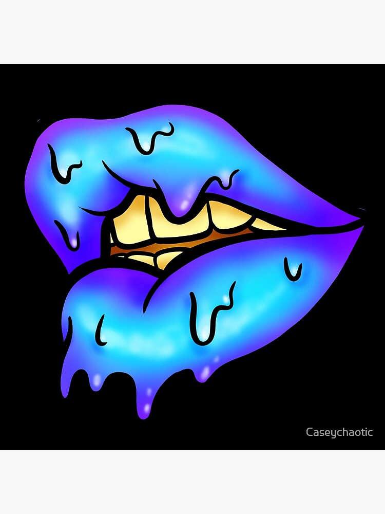 "Melted Lips" Poster by Caseychaotic | Redbubble