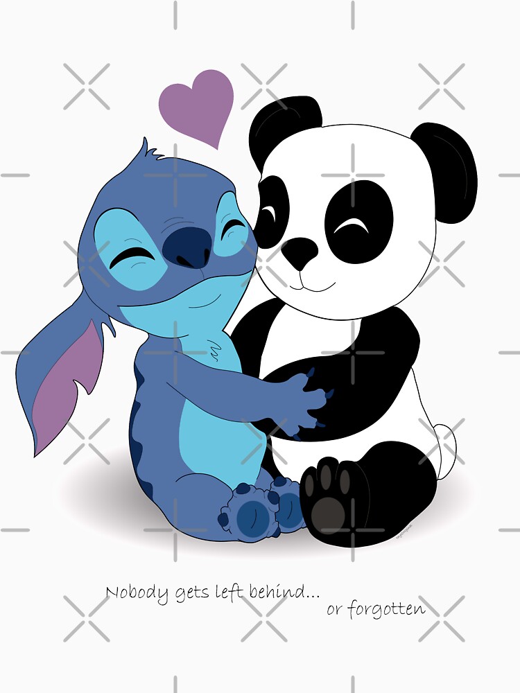 "Stitch & Panda" Essential T-Shirt for Sale by tayloriginal | Redbubble