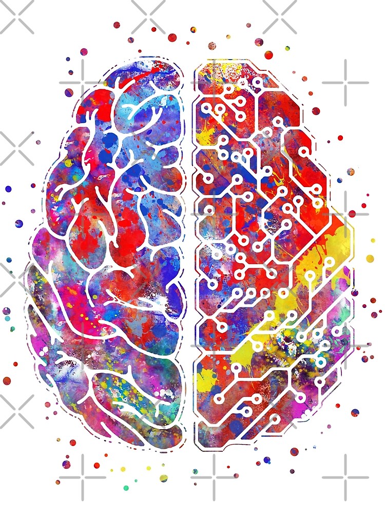 Circuit board brain, circuit board brain watercolor circuit board brain ...