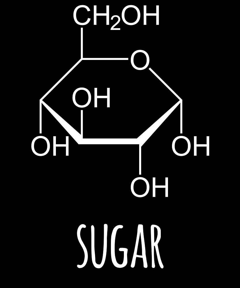 "Sugar- Chemical Structure of Glucose" by the-elements | Redbubble