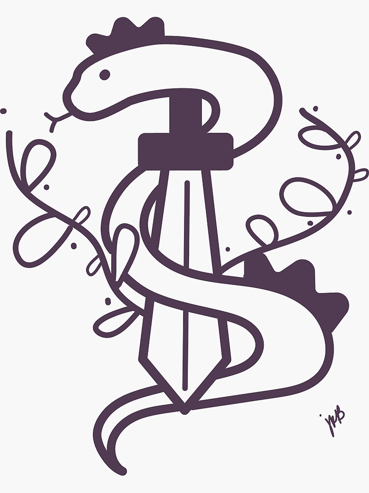 "Snake Crest" Sticker for Sale by biteablelion | Redbubble