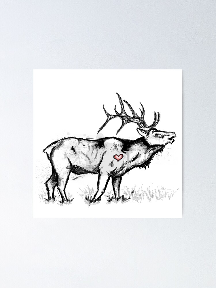 "Singing Elk (from the heart)" Poster for Sale by MsMiscellaneous ...