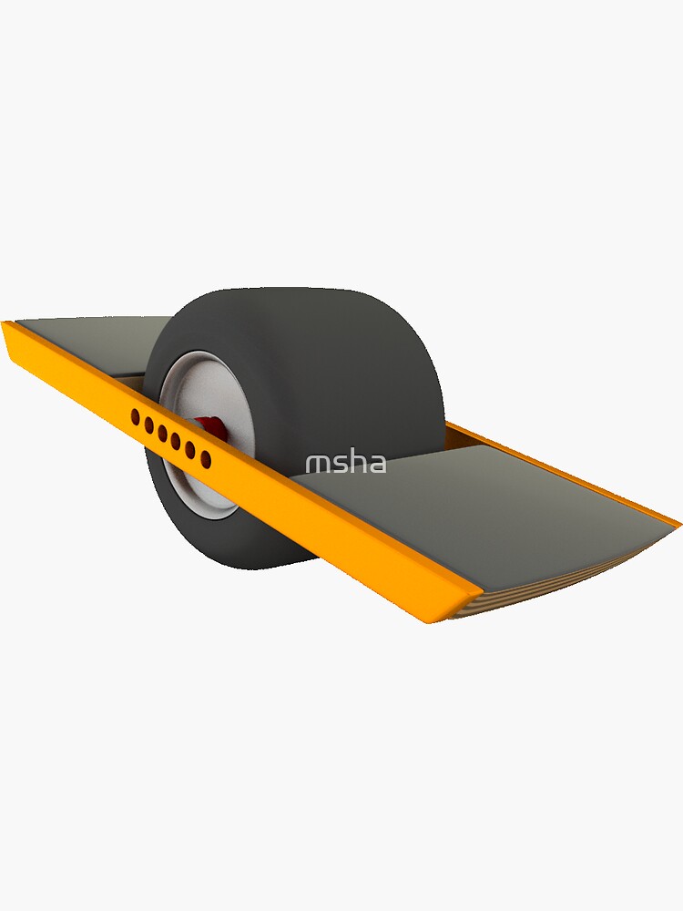 "One wheel skateboard sticker" Sticker for Sale by msha | Redbubble