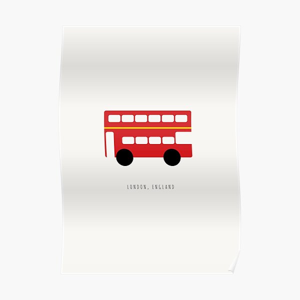 "London Red Bus" Poster for Sale by carriedesigns | Redbubble