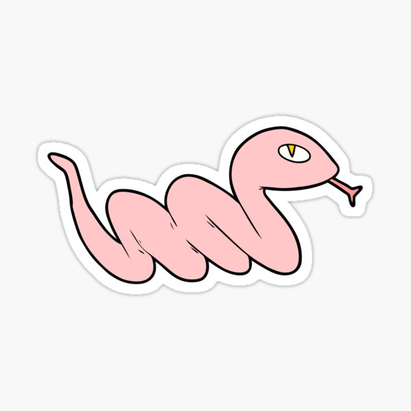 "Slithering Snake in Pink" Sticker for Sale by SpacemanSam13 | Redbubble