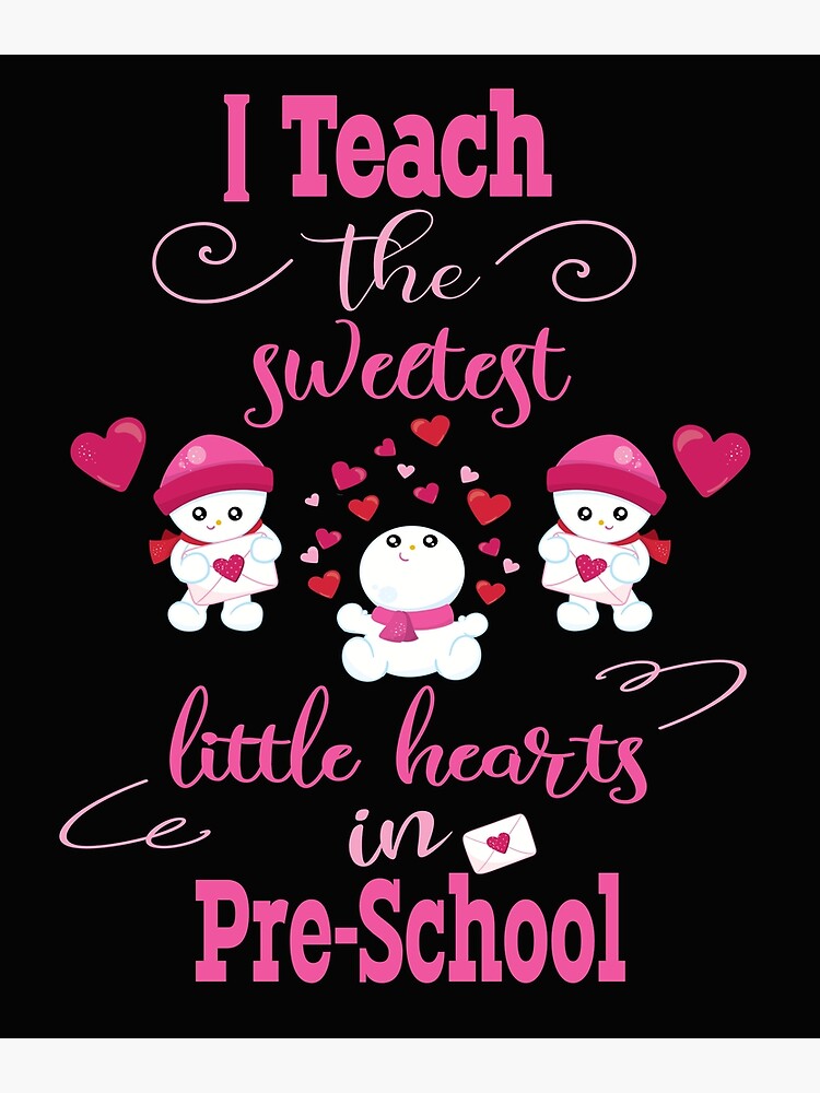 Póster «Día de San Valentín Escuela Fiesta Profesora Preescolar Enseño ...