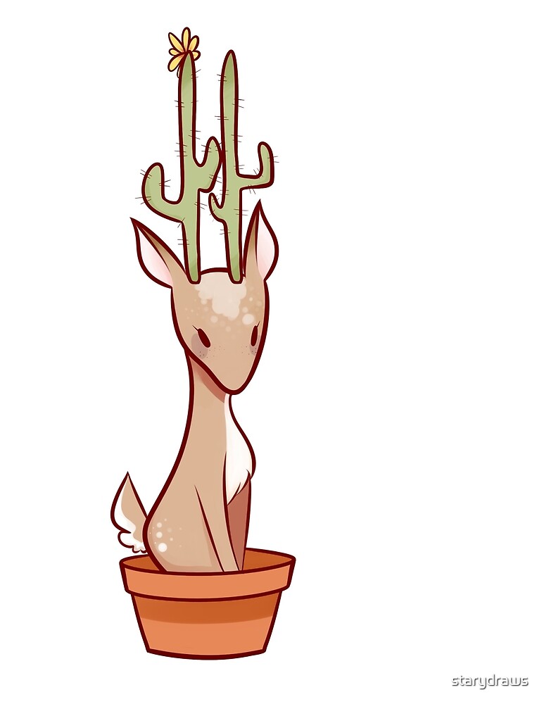 "Cactus deer" by starydraws | Redbubble