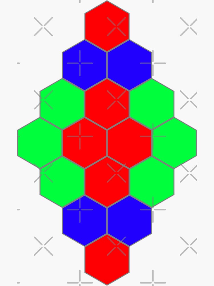 "Hexagonal Geometry Optical Illusion Puzzle" Sticker by at85productions | Redbubble