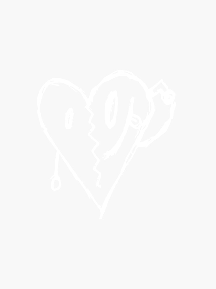 "Xxxtentacion Bad's heart logo" Sticker for Sale by lilsad | Redbubble