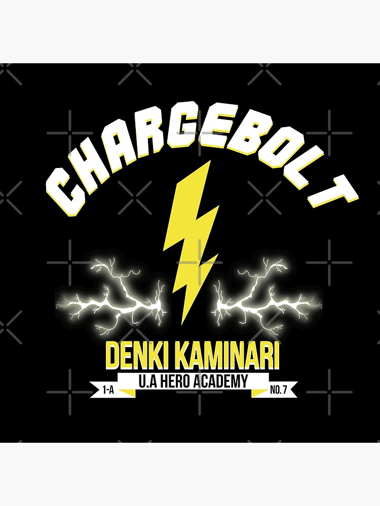 "BNHA Chargebolt Denki Kaminari Hero Logo Character Design" Art Print ...