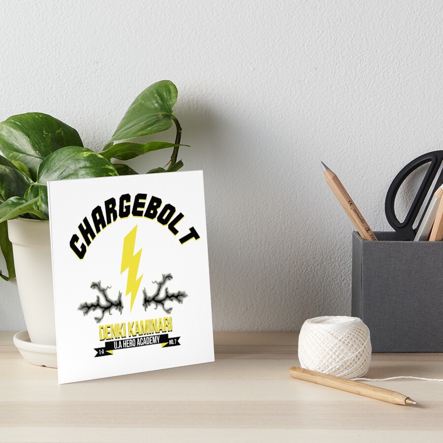 Lámina rígida «BNHA Chargebolt Denki Kaminari Hero Logo Diseño de ...