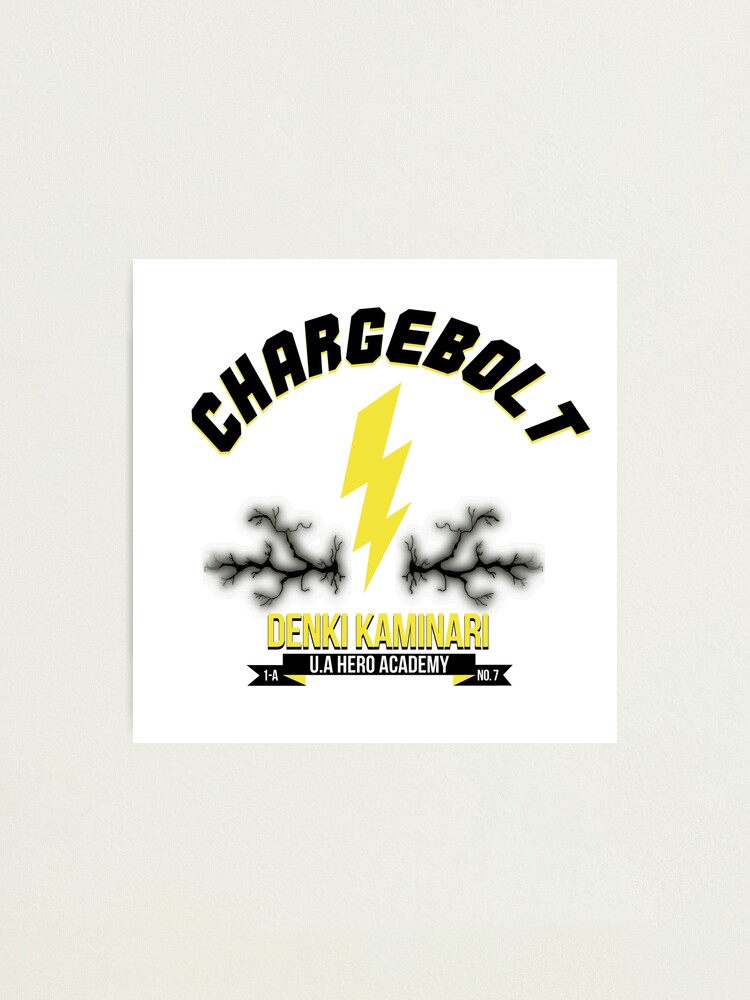 Impression photo « BNHA Chargebolt Denki Kaminari Logo Héros Conception ...