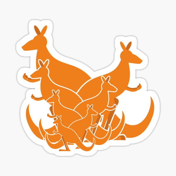 "Kangaroo family. kind of Australian wallaby. herd of wild animals in ...