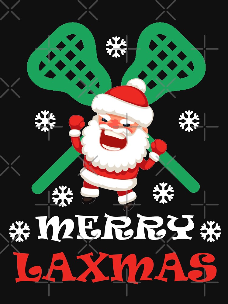 "Merry Laxmas Santa Christmas Xmas Lacrosse Gift" T-shirt for Sale by ...