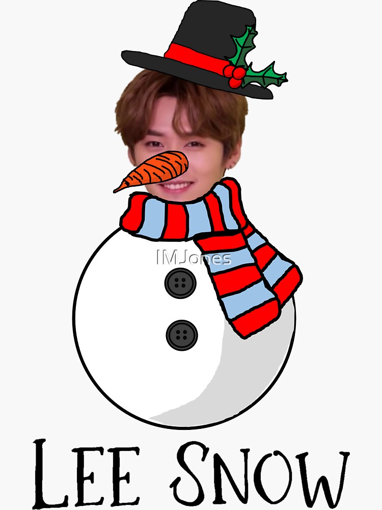 "Lee Snow Stray Kids Christmas Card" Sticker for Sale by IMJones ...