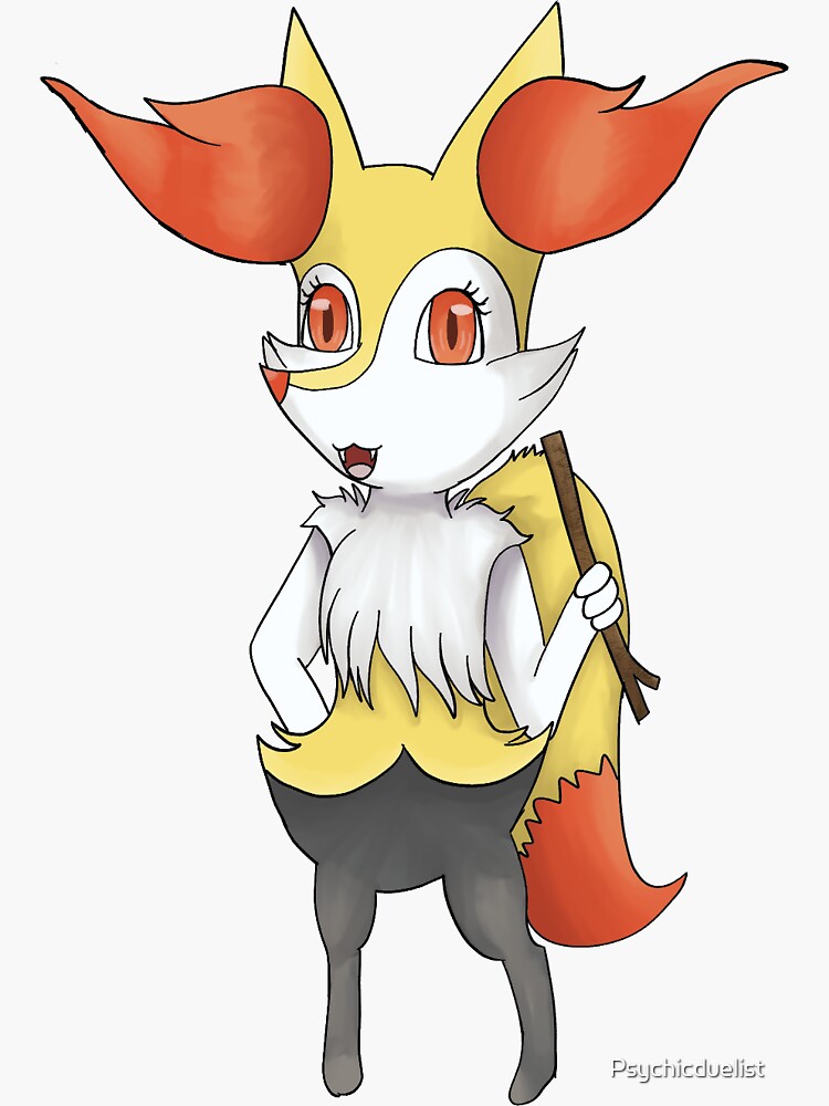 "Chibi Braixen sticker" Sticker for Sale by Psychicduelist | Redbubble