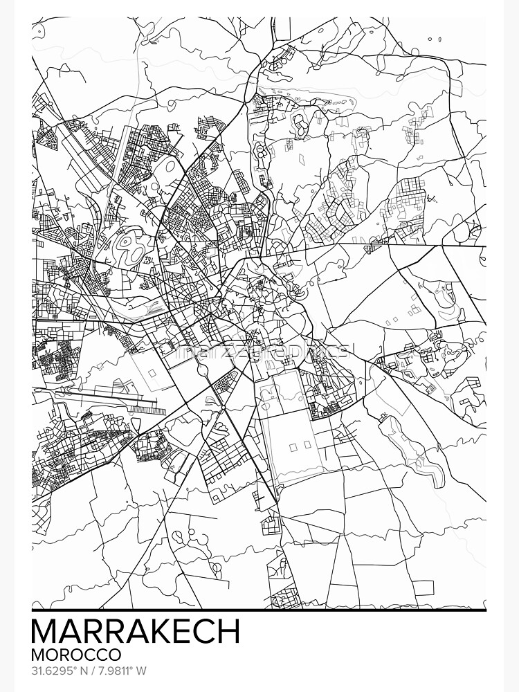 Prints Morocco Marrakech map art map poster map print Marrakech ...