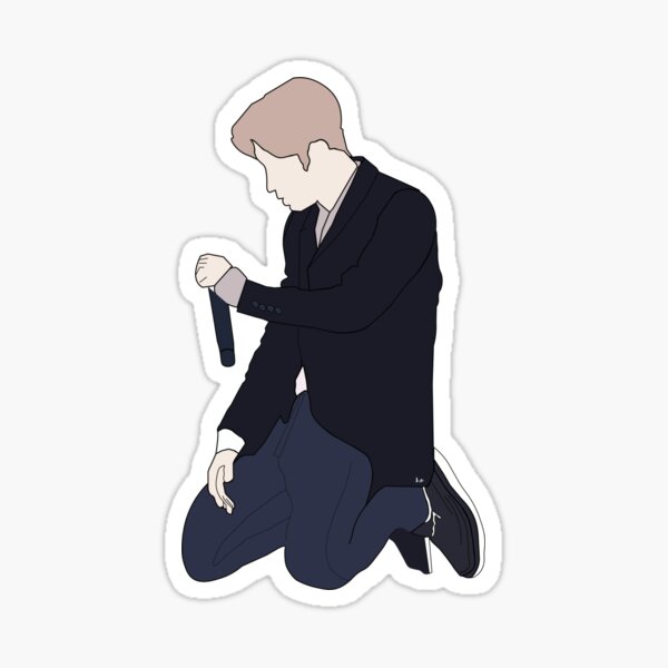 "王嘉尔 Jackson Wang Outline" Sticker for Sale by fondblack | Redbubble