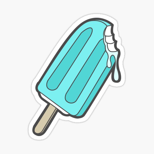 "Blue Summer Popsicle" Sticker for Sale by robotmonn-art | Redbubble