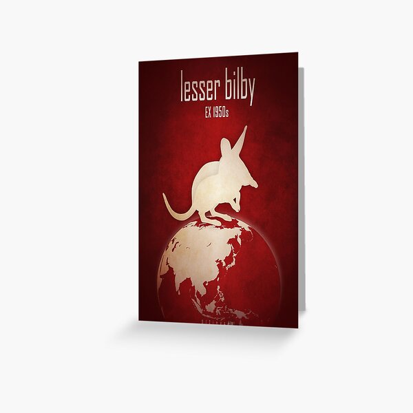 "Lesser bilby/yallara - extinct animals" Greeting Card by 12images ...