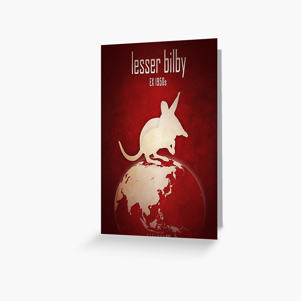 "Lesser bilby/yallara - extinct animals" Greeting Card by 12images ...