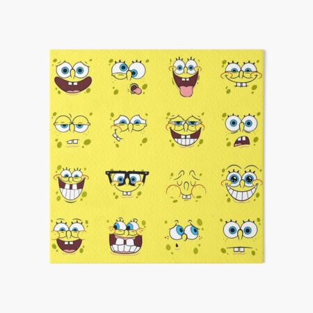 "Spongebob Expressions " Art Board Print by markmcg777 | Redbubble