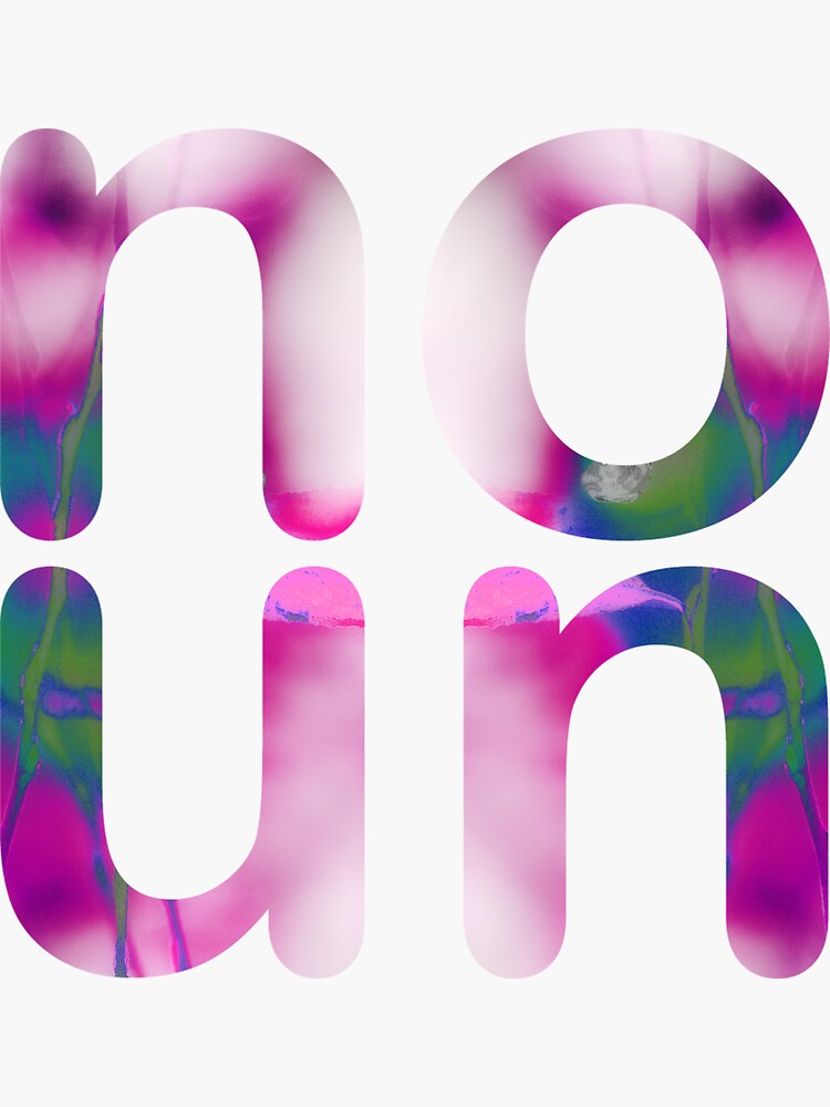 "NounDesign Noun Text ( Pink )" Sticker for Sale by NounDesign | Redbubble