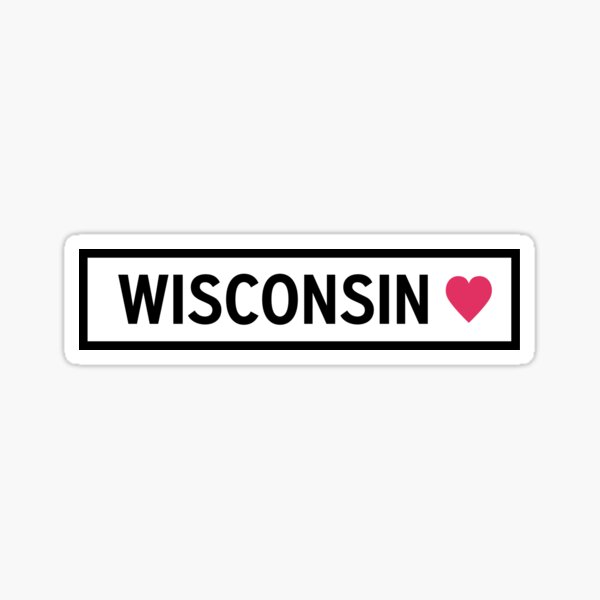 "Wisconsin" Sticker for Sale by homelove | Redbubble