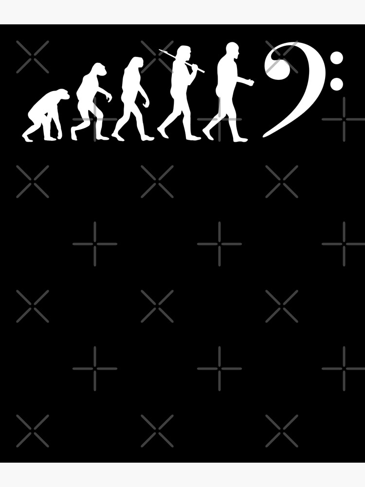 "Bass Player Evolution Clef For Bassist " Poster for Sale by playloud ...